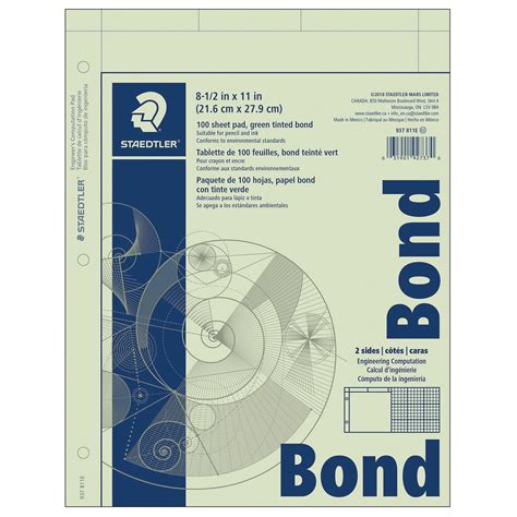 Staedtler® Engineering Computation Pad 5 X 5 Grid 100 Sheets