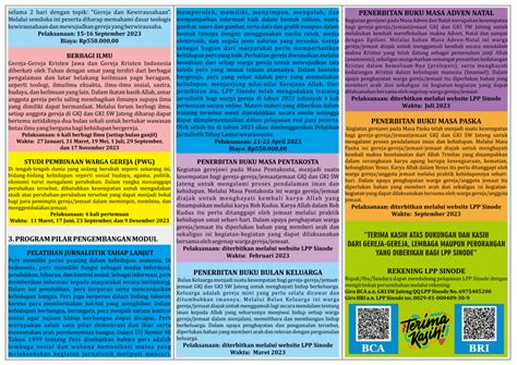 Rencana Program Lpp Sinode Tahun 2023 Lpps