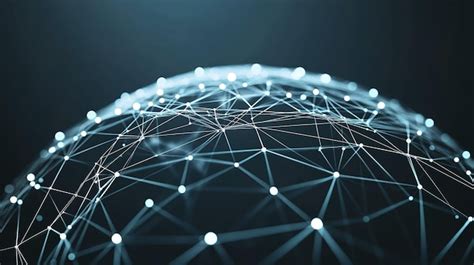 Abstract Representation Of A Networked Globe With Luminous Nodes And Interconnected Lines