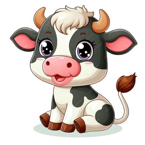 Premium Vector Cute Cattle Vector Cartoon Illustration