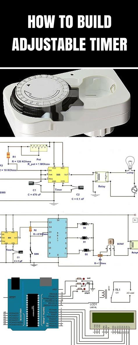 Adjustable Timer Circuit Diagram With Relay Output Simple Electronic Circuits Electronic