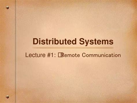 Ppt Distributed Systems Powerpoint Presentation Free Download Id