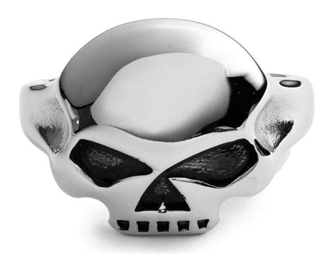 Harley Davidson® Mens 3d Willie G Skull Sculpted Ring Stainless Stee