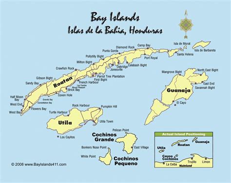 Roatan Honduras Mapa Roatan Island Map Xivn