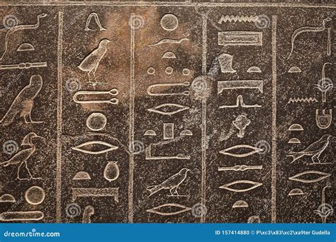 Ancient Hieroglyphic Script Stock Photo Image Of Culture Classic