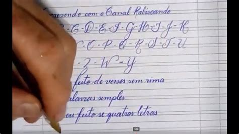 Escrevendo Manuscrito No Caderno De Caligrafia Youtube