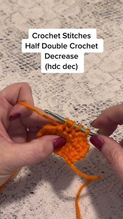 How To Do A Half Double Crochet Decrease Hdc Dec Crochet Tutorial