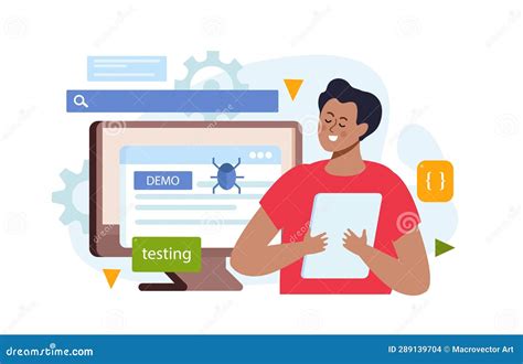 Qa Engineer Illustration Stock Vector Illustration Of Operation 289139704