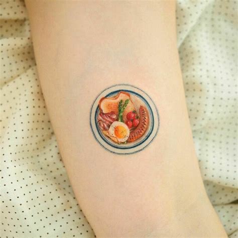 Beautiful Color Tattoos Saegeem Mini Food Tattoos Korean Food Tattoo