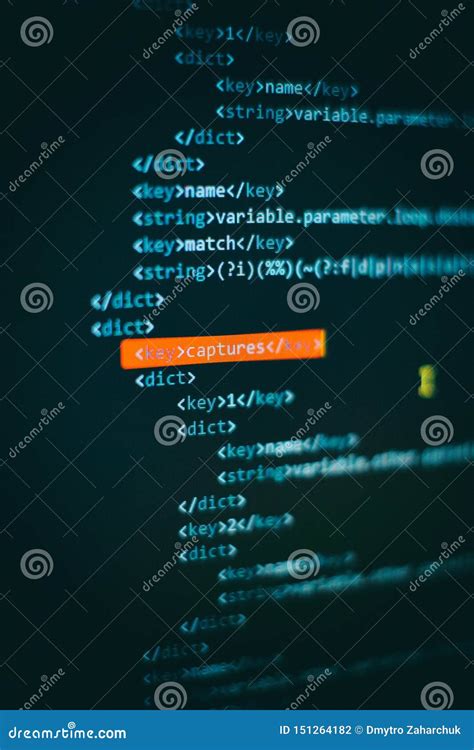 Programmer Developer Screen Web App Coding Script On Computer Modern Display Of Data Source
