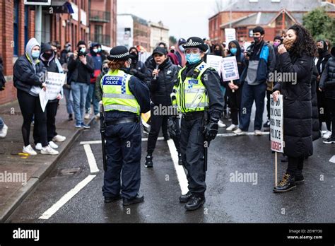 Protesters Outside Cardiff Bay Police Station In Solidarity To Get