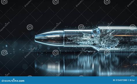 Bullet Trail On White Background High Speed Motion Capture Of