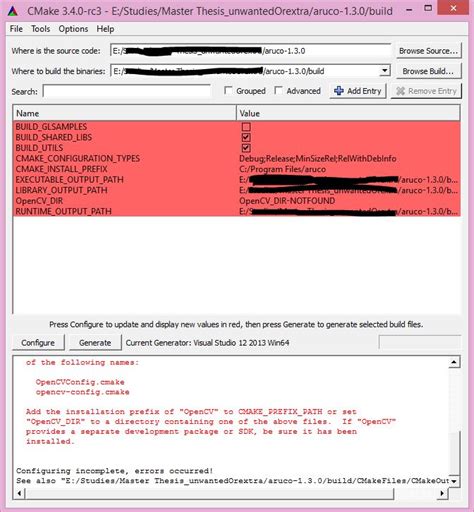 Cmake Error Cannot Find Opencv Libraries Or Headers Stack Overflow
