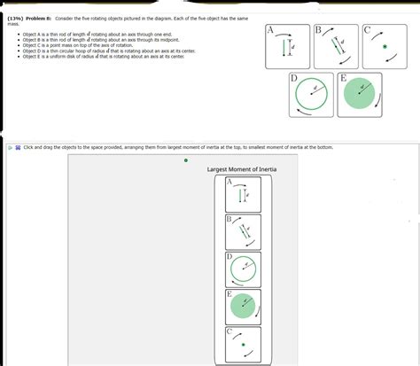 13 Problem 8 Consider The Five Rotating Objects Pictured In The