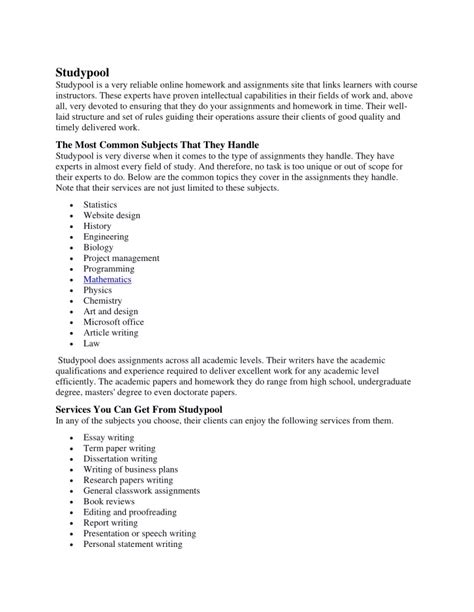 PPT Studypool Review PowerPoint Presentation Free Download ID