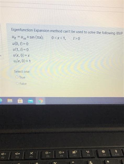 Solved Eigenfunction Expansion Method Cant Be Used To Solve