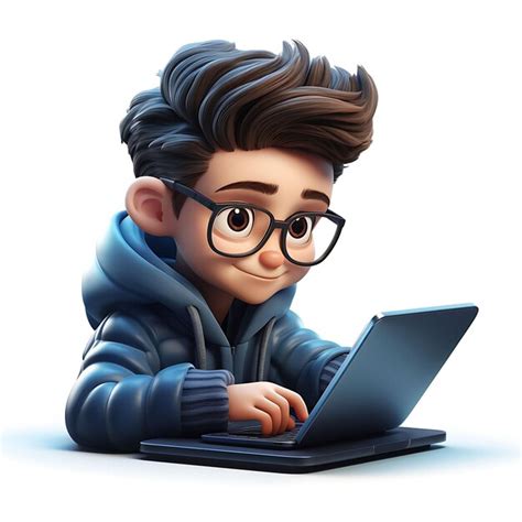 Premium AI Image D Render Of An Involved Youth Learning Coding On Creative Concept Digital