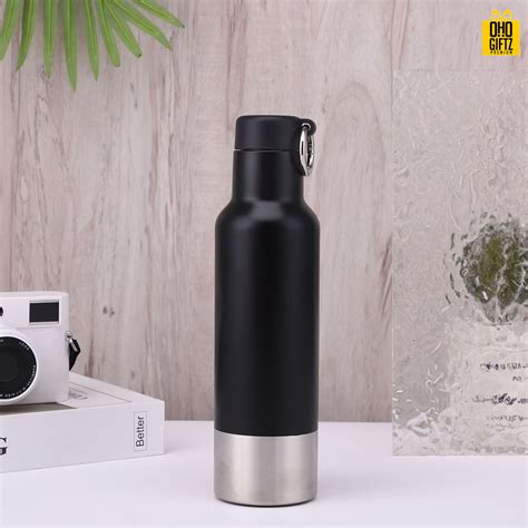 กระบอกน้ำสแตนเลสมีหูหิ้ว 304 สกรีนโลโก้ ทำเป็นของพรีเมี่ยมได้