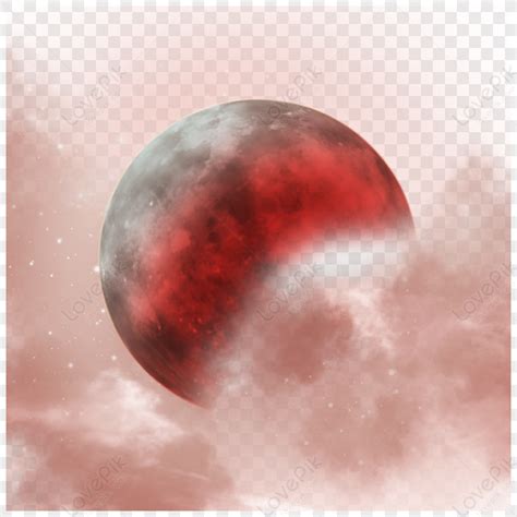 Lunar Eclipse Red Moonlight Night Sky Backgroundlunar Eclipsesky View Png Image And Clipart