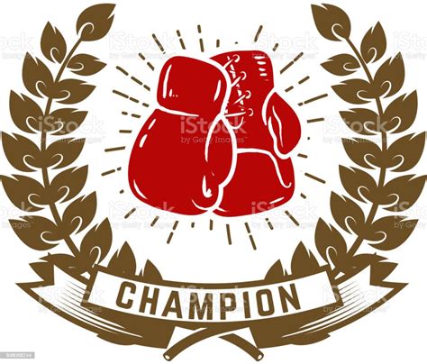 챔피언 권투 클럽입니다 복 서 장갑과 엠 블 럼 템플릿입니다 레이블 상징 기호에 대 한 디자인 요소입니다 가방에 대한 스톡 벡터 아트 및 기타 이미지 Istock