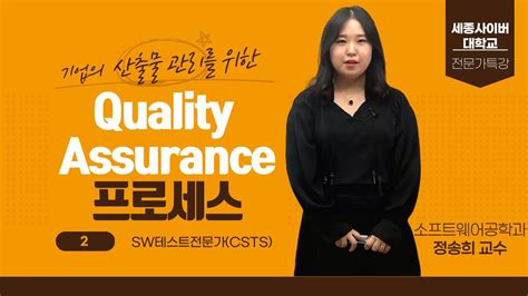 Sw테스트전문가 특강 2 Qa 프로세스 By 세종사이버대학교 소프트웨어공학과 Swsjcuackr Youtube