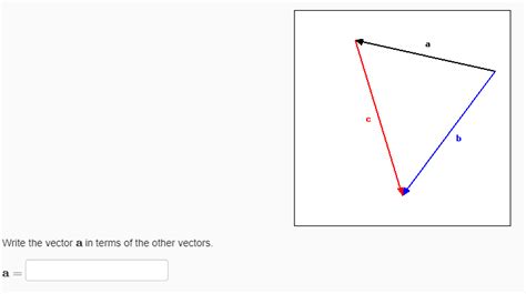 Solved a с Write the vector a in terms of the other vectors Chegg com