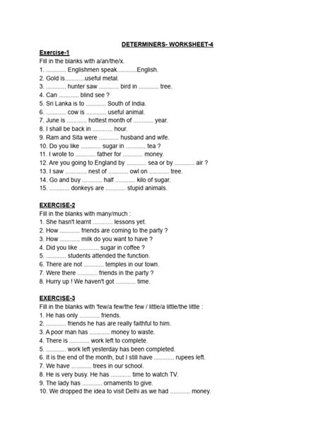 Determiners Practice Exercises Pdf Determiners Practice Exercises Pdf