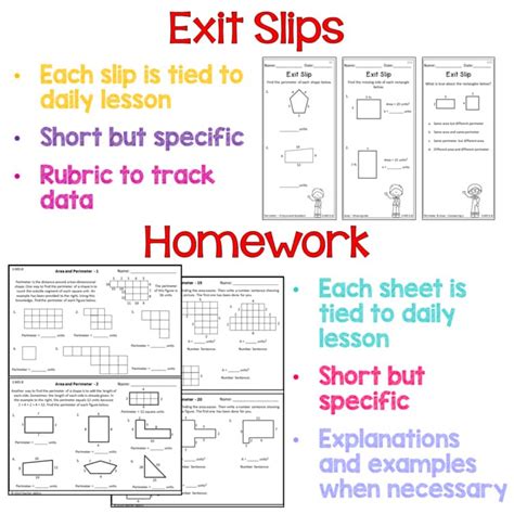 3rd Grade Area And Perimeter Unit 3rd Grade Math Differentiated