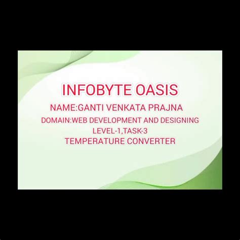 Ganti Venkata Prajna On Linkedin Oasisinfobyte Webdevelopment Html Css