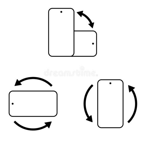 Mobile Screen Rotation Icon Illustration Stock Illustration