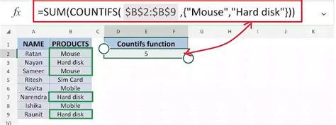 Excel Countifs Function In Hindi Learn With Multiple Examples