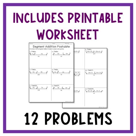 Segment Addition Postulate Activity Digital Pixel Art Mystery Puzzle Made By Teachers