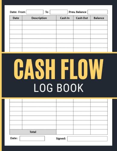 Cash Flow Log Book Large Daily Cash Book And Financial Record Journal With Over 3000