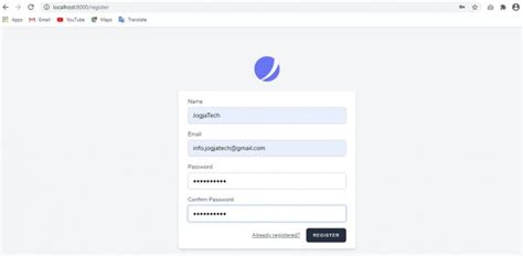 Steps For Laravel 8 Authentication Scaffolding Jogjatech Web