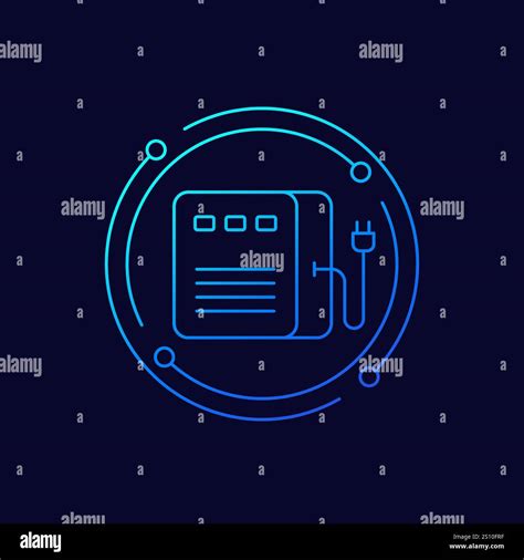 Ups Icon Backup Power Supply Linear Design Stock Vector Image And Art Alamy