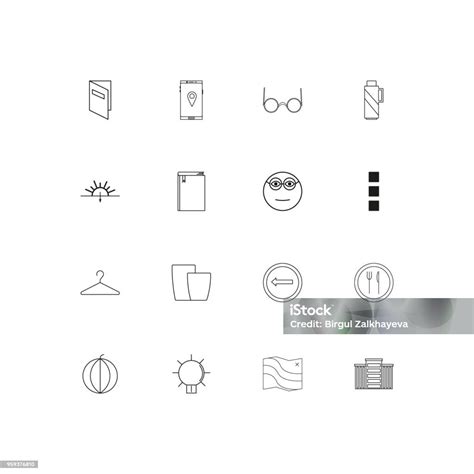 여행 및 관광 선형 얇은 아이콘 설정합니다 간단한 벡터 아이콘 설명 0명에 대한 스톡 벡터 아트 및 기타 이미지 0명 도로