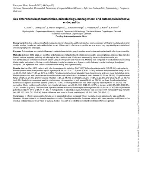 Sex Differences In Characteristics Microbiology Management And Outcomes In Infective