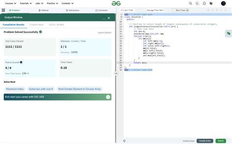 Codingjourney Geeksforgeeks Longestconsecutivesubsequence Problemsolving Geekstreak2024
