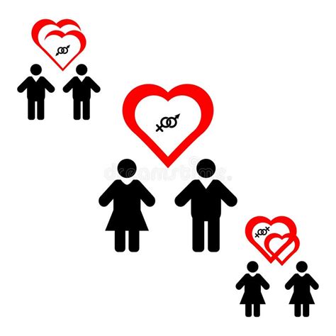 Same Sex Couples Pictograms Stock Vector Illustration Of Feminine People 17142274