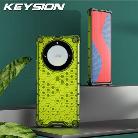 Keysion Shockproof Armor Case For Honor X B G X A X Silicone Pc Transparent Honeycomb Phone
