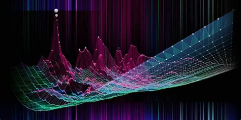 Abstract Technology Background Wireframe Wave Black Visual Presentation Analytics Algorithms
