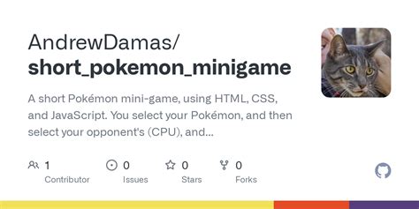 Github Andrewdamasshortpokemonminigame A Short Pokémon Mini Game