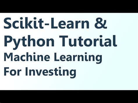 Free Video Machine Learning With Python And Scikit Learn From Youtube Class Central