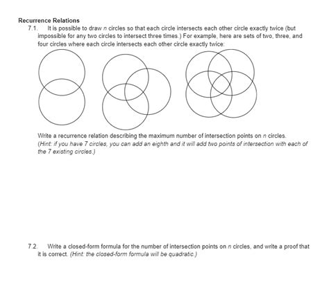 Solved Recurrence Relations71 ﻿it Is Possible To Draw N