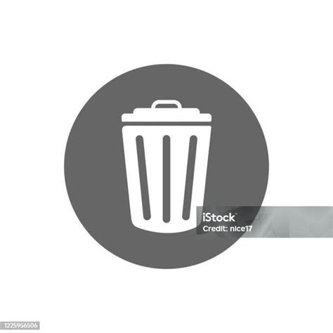 벡터 아이콘 휴지통 수 있습니다 로렘 입섬 일러스트 디자인 쓰레기통 쓰레기통 플랫 벡터 아이콘 그림입니다 흰색 배경에 간단한 검은 색 기호입니다 쓰레기통 쓰레기통 기호