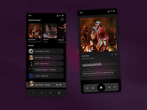 Showcasing User Centric Music App Design Examples