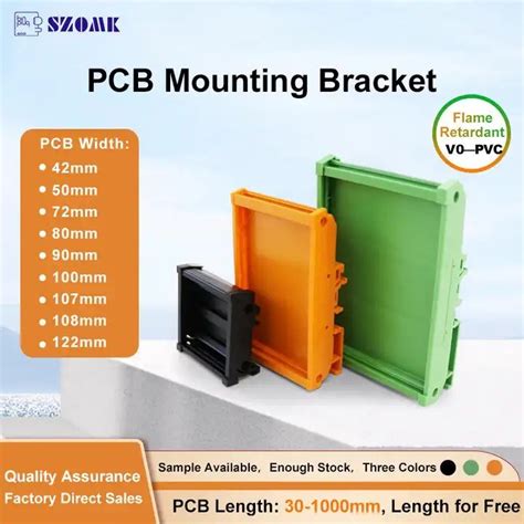 Complet Pcb Holder Width 42 122mm Length 30 1000mm Baseplate Baffles Pvc Din Rail Pcb Mounting
