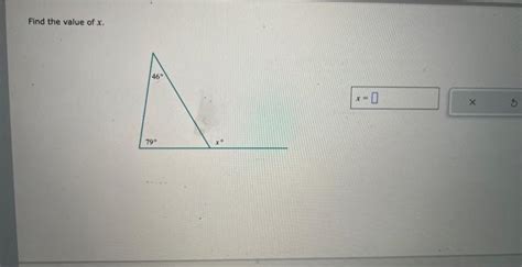 Solved Find The Value Of X Chegg Com Solved Find The Value Of X Chegg Com