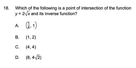 Solved 8 Which Of The Following Is A Point Of Intersection