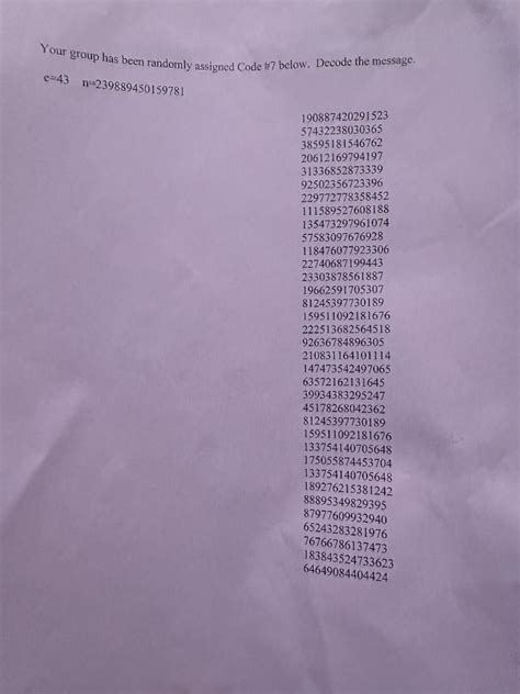 Solved Working With Rsa Decryption And Encryption Can Anyone